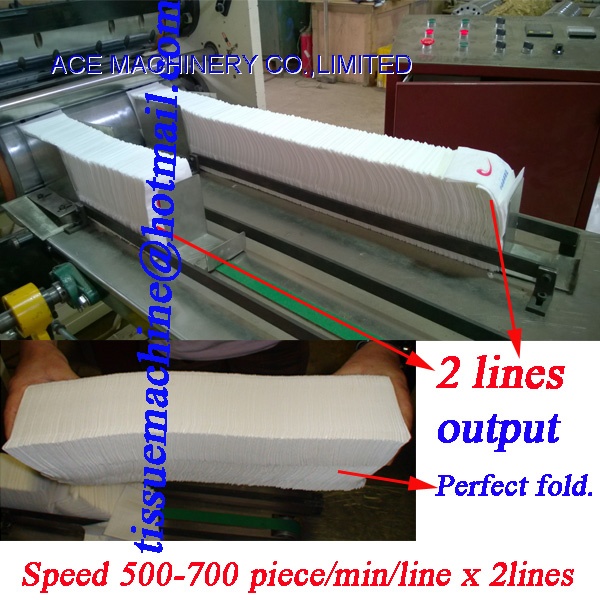 1400 sheet/min Interfold L Fold Dispenser Paper Napkin Machine Folding ...