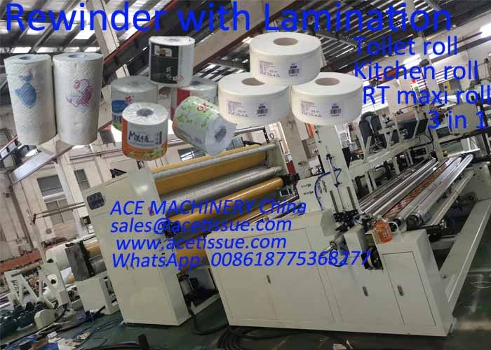 Full Automatic Toilet Paper Maxi Roll Making Machine for Sale in China